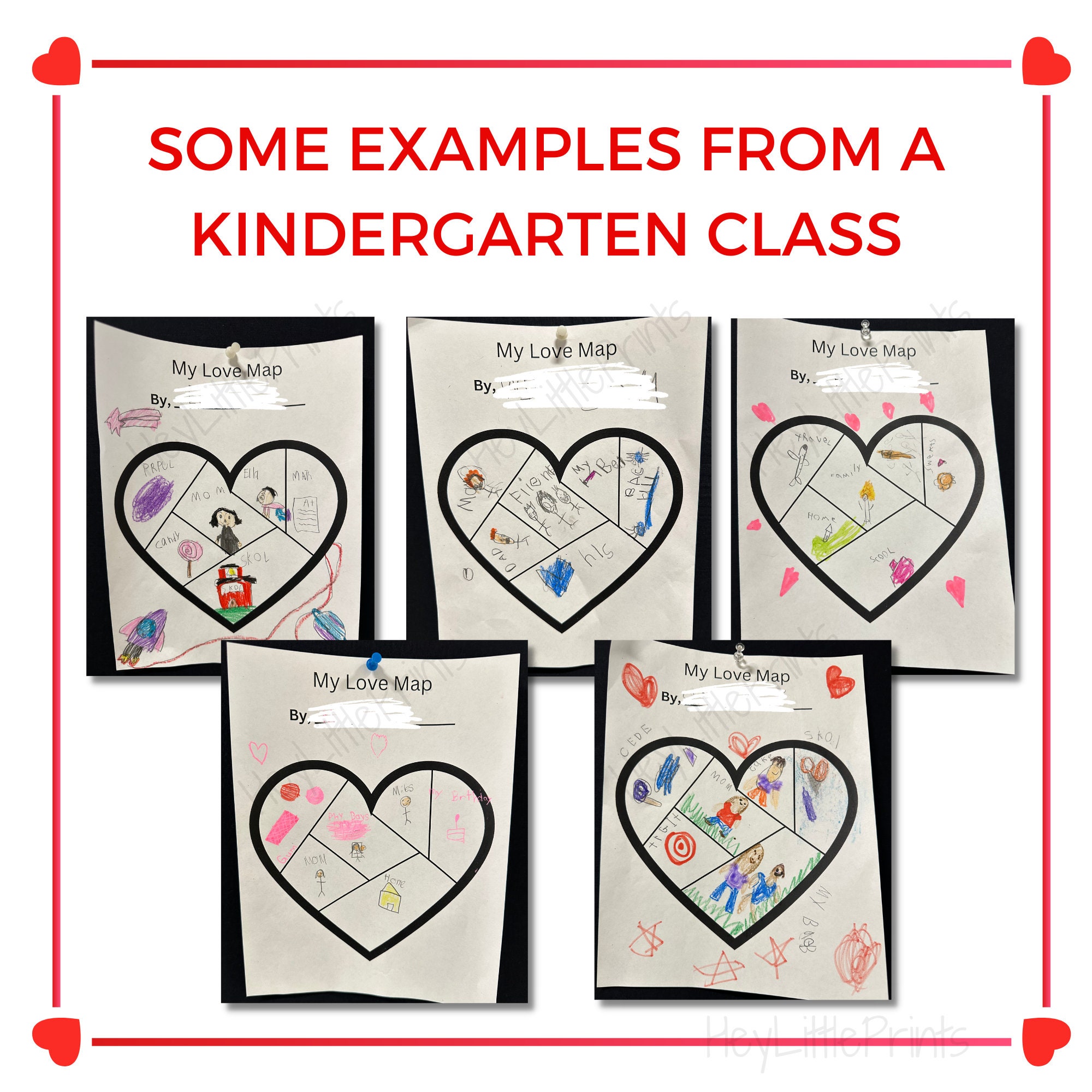 Mapa del corazón imprimible / Mi mapa del corazón / Actividad escolar ...