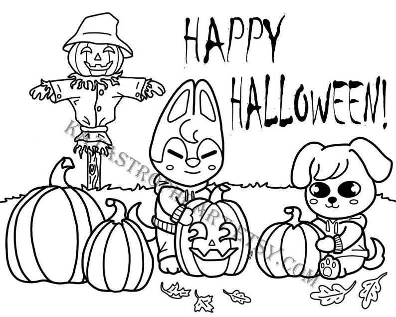 Printable SKZOO-HALLOWEEN Coloring Page - Etsy