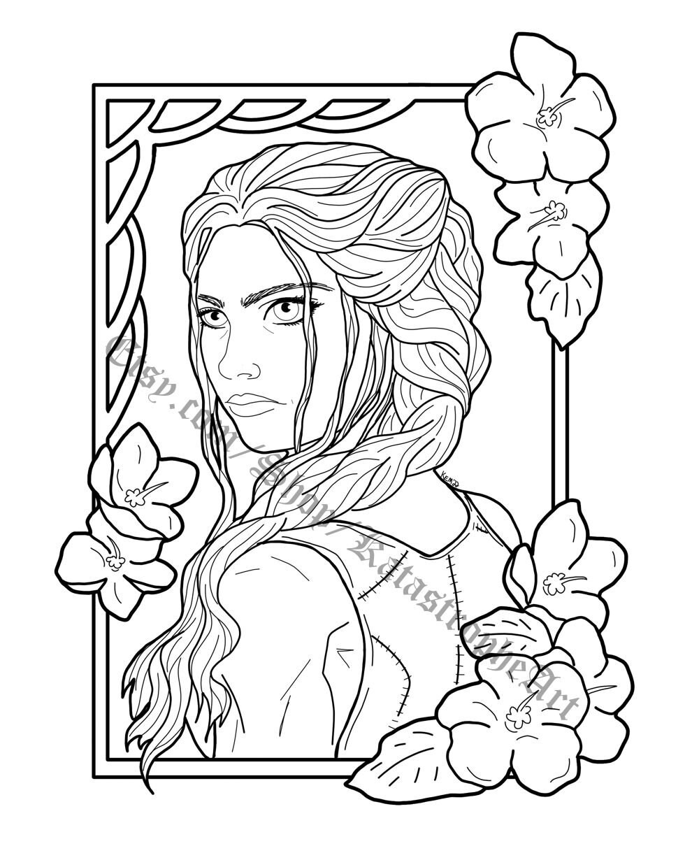 Printable Witcher Coloring Pages - Etsy