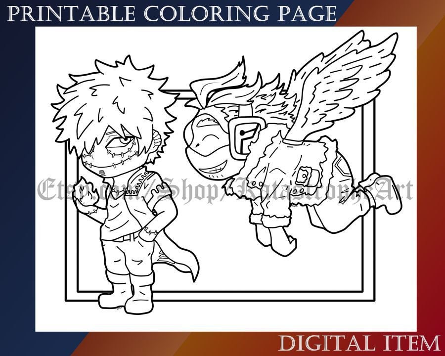 Printable Dabihawks Coloring Page - Etsy
