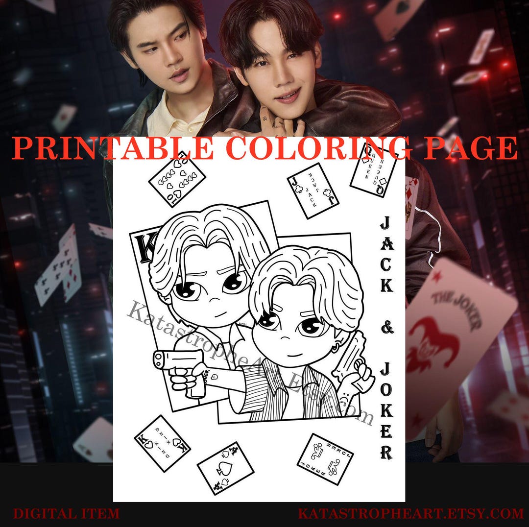 Printable Jack&joke Coloring Page - Etsy