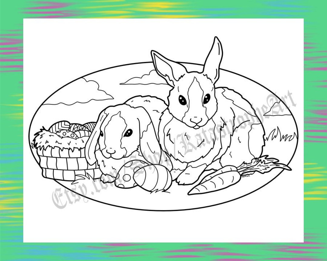 Printable Easter Coloring Page - Etsy