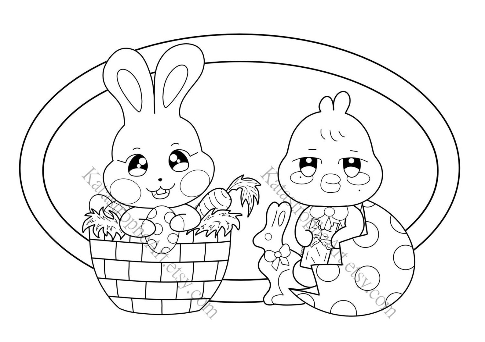 Printable K-pop Easter Coloring Pages - Etsy