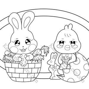 Printable K-pop Easter Coloring Pages - Etsy