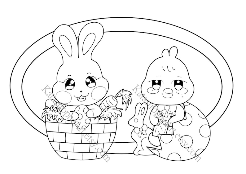 Printable K-pop Easter Coloring Pages - Etsy