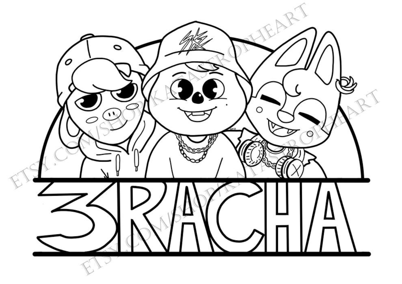 Printable 3RACHA-SKZOO Coloring Pages - Etsy Australia
