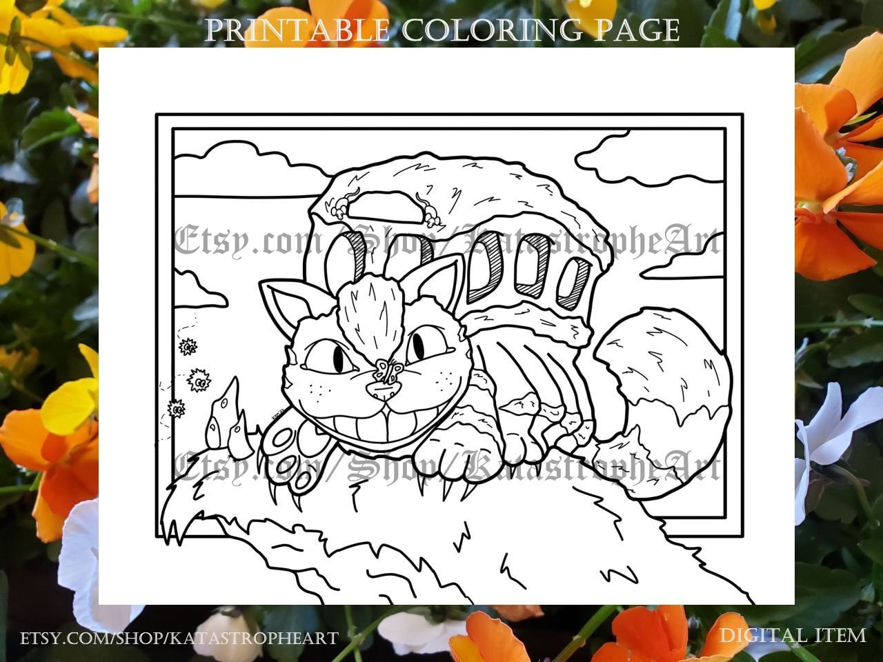 Catbus Coloring Page
