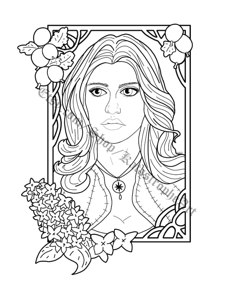 Printable Witcher Coloring Pages - Etsy Canada