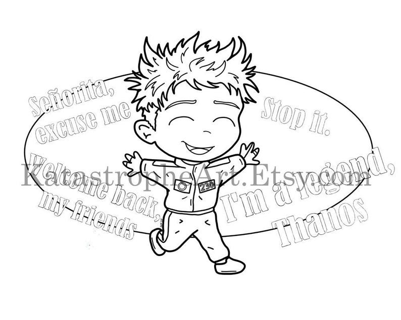 Printable Squid Guards Coloring Pages - Etsy