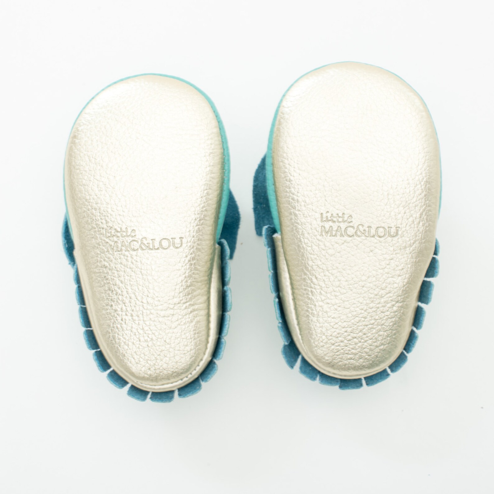 Genuine Leather 2-tone Mac&lou Baby Toddler Moccasins Fringe - Etsy