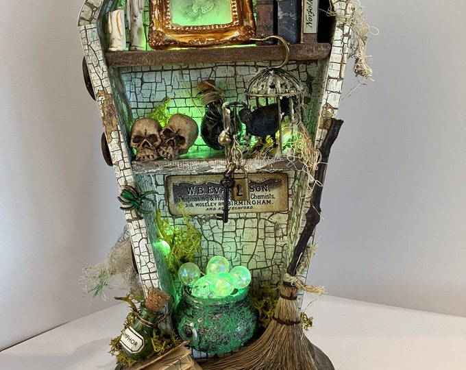 The Witch and the Alchemist- Coffin Apothecary Cabinet! - Etsy