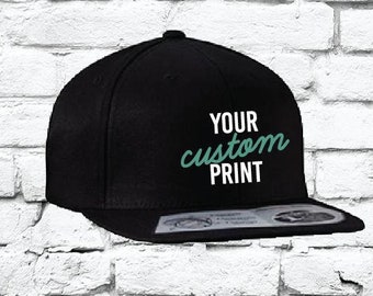 Custom flat bill hat | Etsy