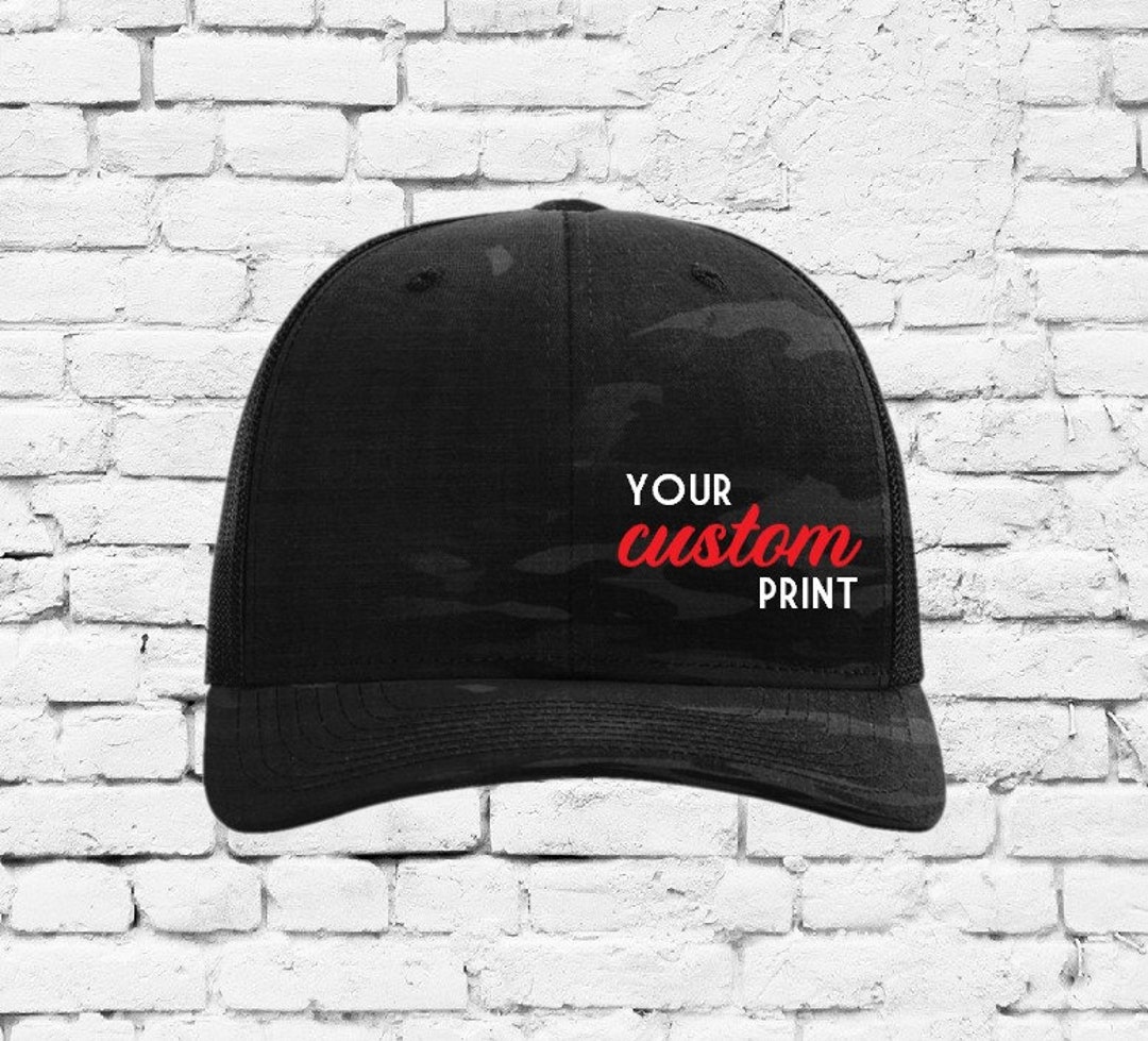 Custom Embroidery Tactical Trucker Hat Multicam Black Richardson 862 ...