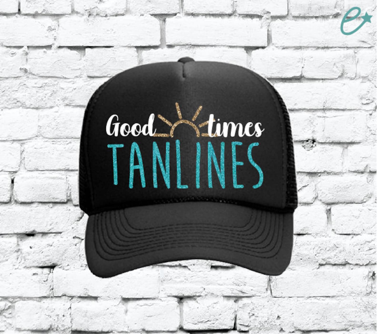 Good Times & Tanlines Trucker Hats Mesh Back Hat Snapback - Etsy