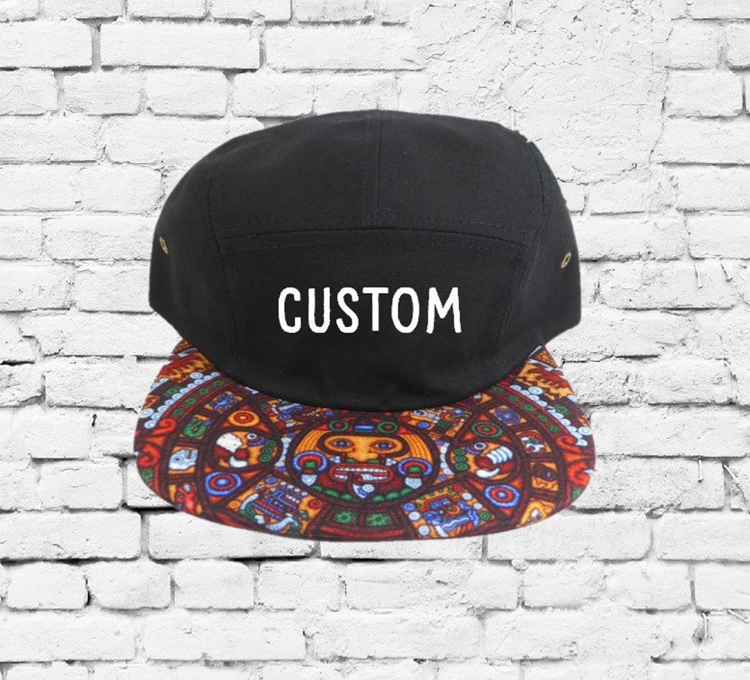 Custom Aztec Mayan Calendar 5 Panel Snapback Two-tone Aztec Hat Your ...