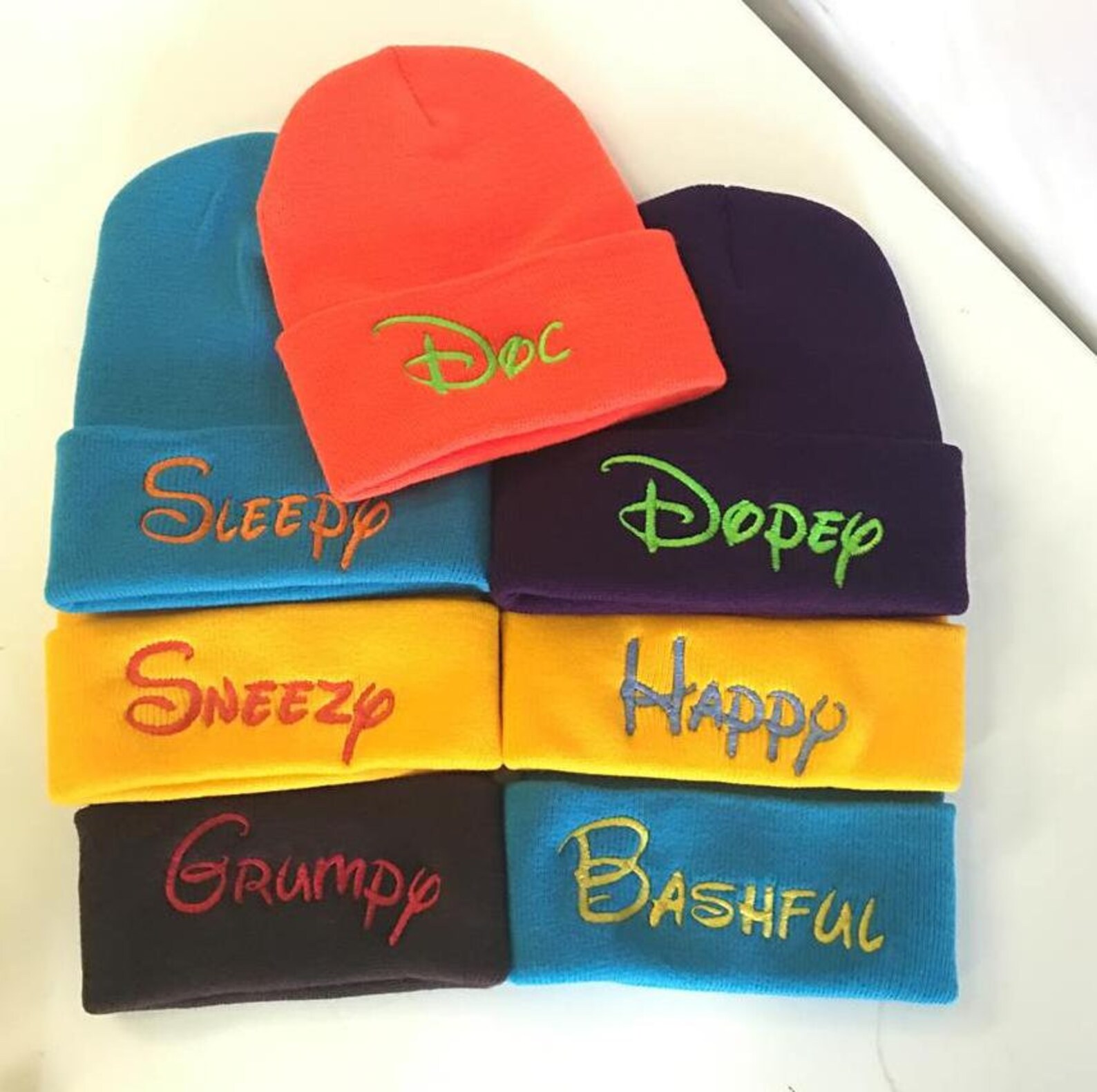Dopey Hat Custom Embroidery Beanie Dwarf Hat Your Color Choice - Etsy