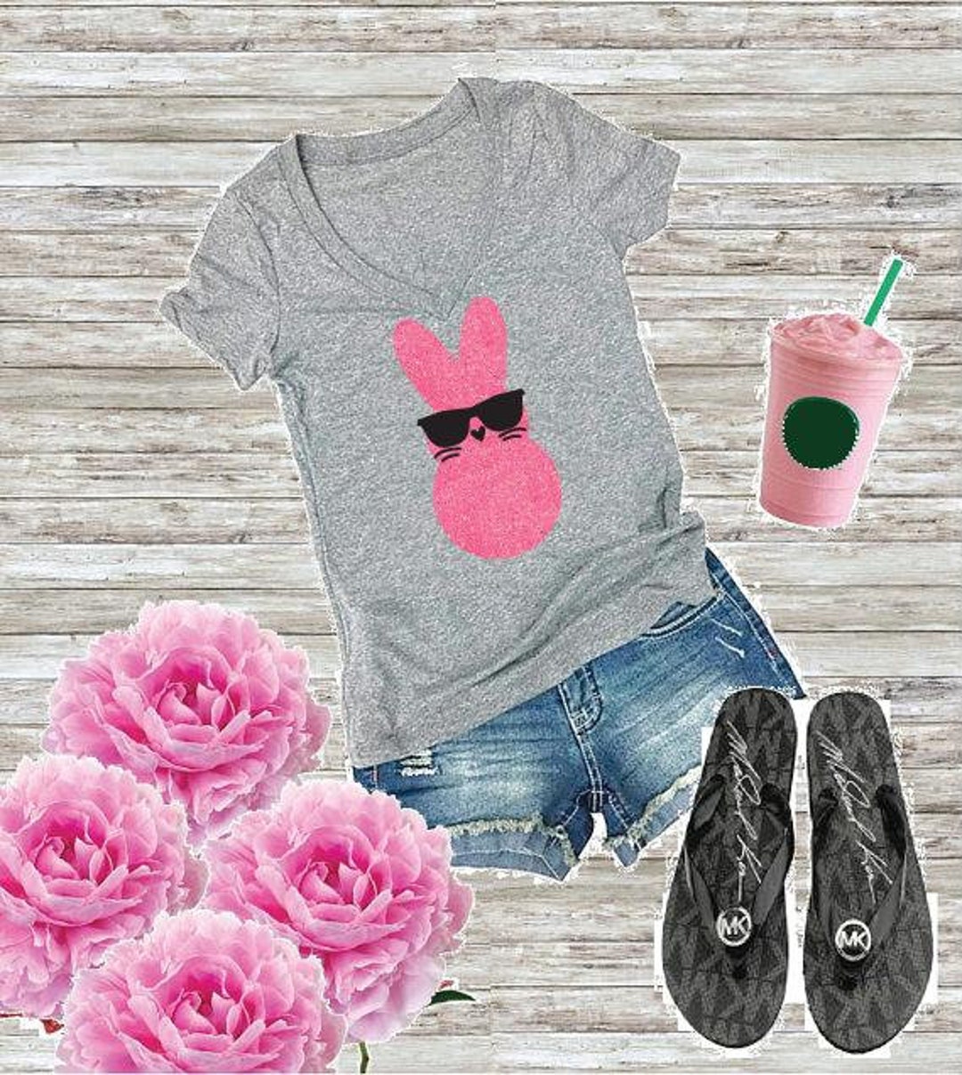 Cool Peeps Shirts Custom Color Print Women's V-neck T-shirt Easter ...