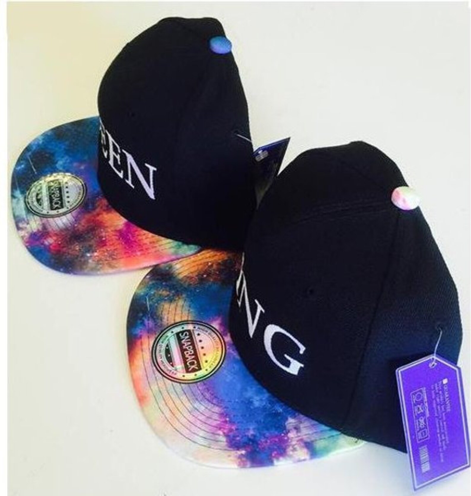 King and Queen Snapbacks Galaxy Print Snapbacks Couple | Etsy