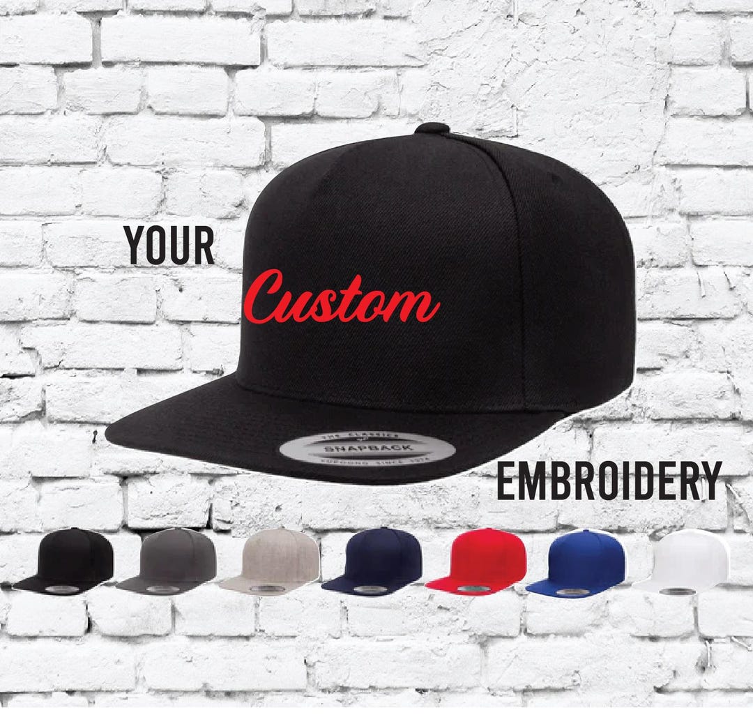 Custom Snapback Hat Yupoong Classic 5089 Color Choice Your Logo ...