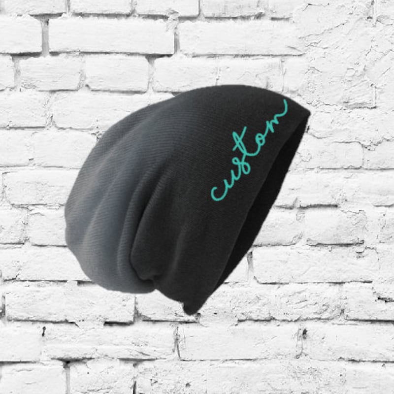Knit Slouch Beanie - Etsy