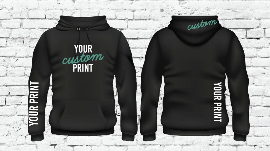 Custom Hoodie Custom Hooded Sweatshirt Heavy Blend Long Sleeve Kangaroo ...