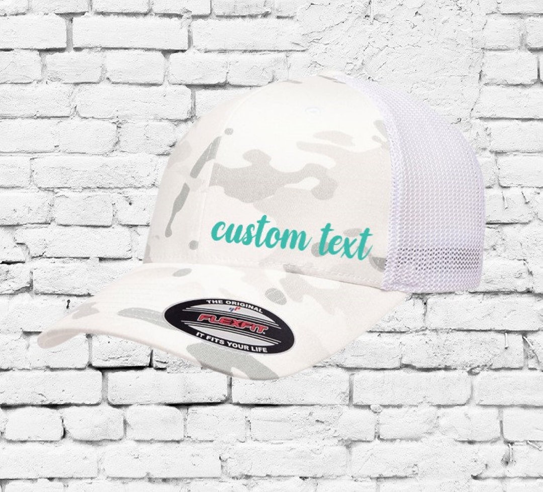 Camo Retro Alpine White Camo 6606 Trucker Custom Embroidery Your Custom ...