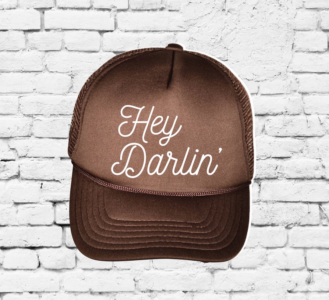 Hey Darlin' Cute Southern Cowboy Hat Custom Trucker Hat Snapback - Etsy
