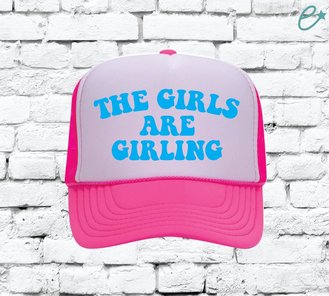 The Girls Are Girling Trucker Hats Funny Mesh Back Pool Party Hats - Etsy