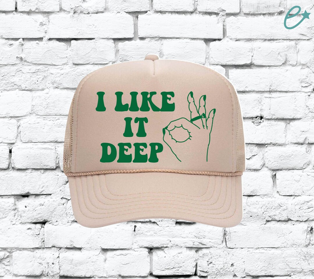 I Like It Deep Trucker Hats Funny Mesh Back Summer Pool Party Hats - Etsy