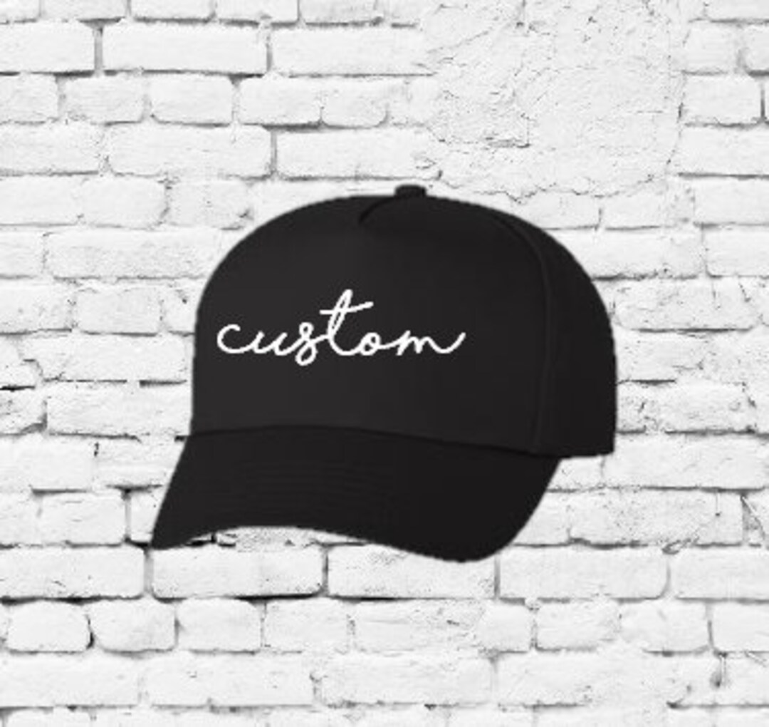 Custom 5 Panel Mid Profile Embroidered Hat Logo Embroidery Your Custom ...