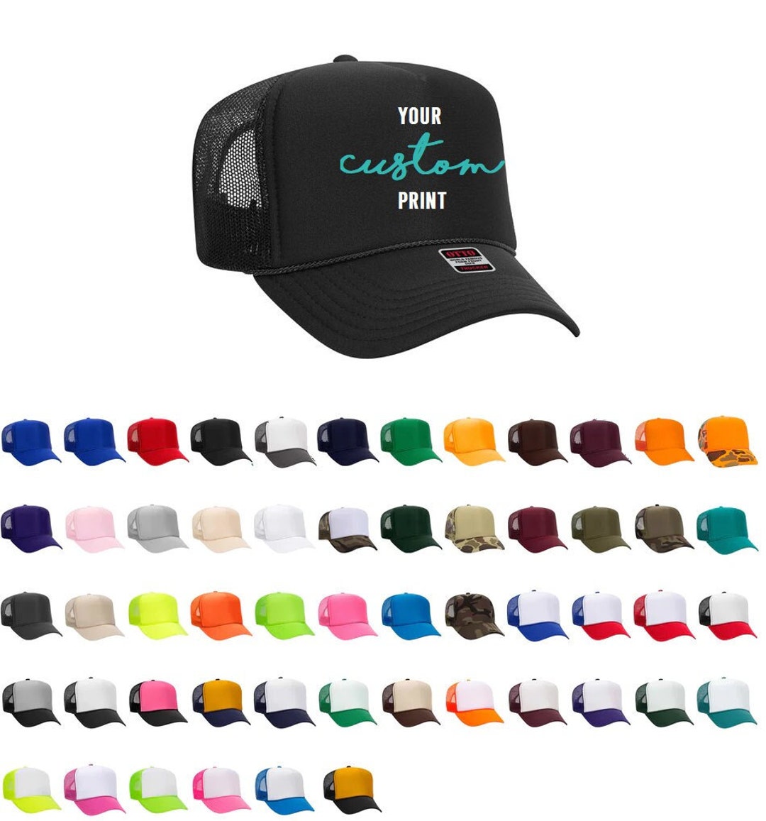 Custom Trucker Hats, Foam Mesh Back Hat, Personalized Snapback ...