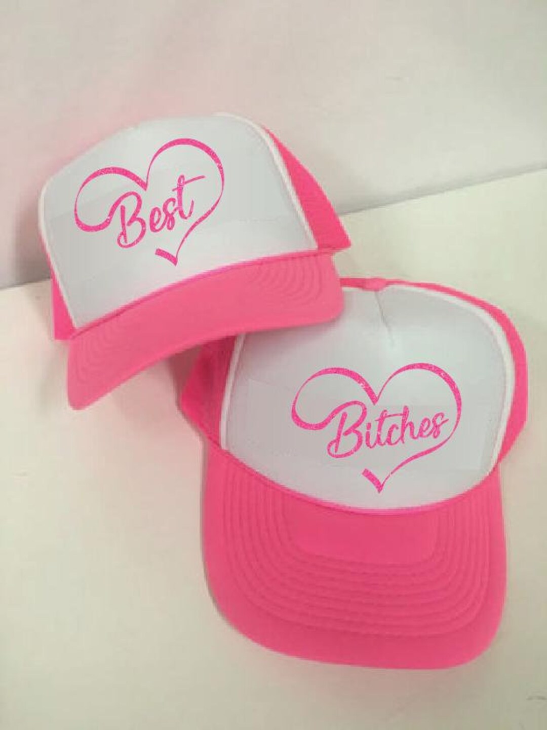 Best B*tchs Trucker Hats Friends Hats Best Friends Mesh Back Hats With ...