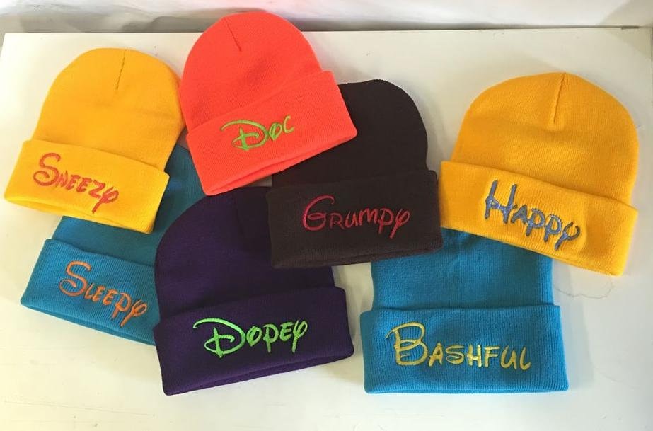 Dopey Hat Custom Embroidery Beanie Dwarf Hat Your Color Choice - Etsy