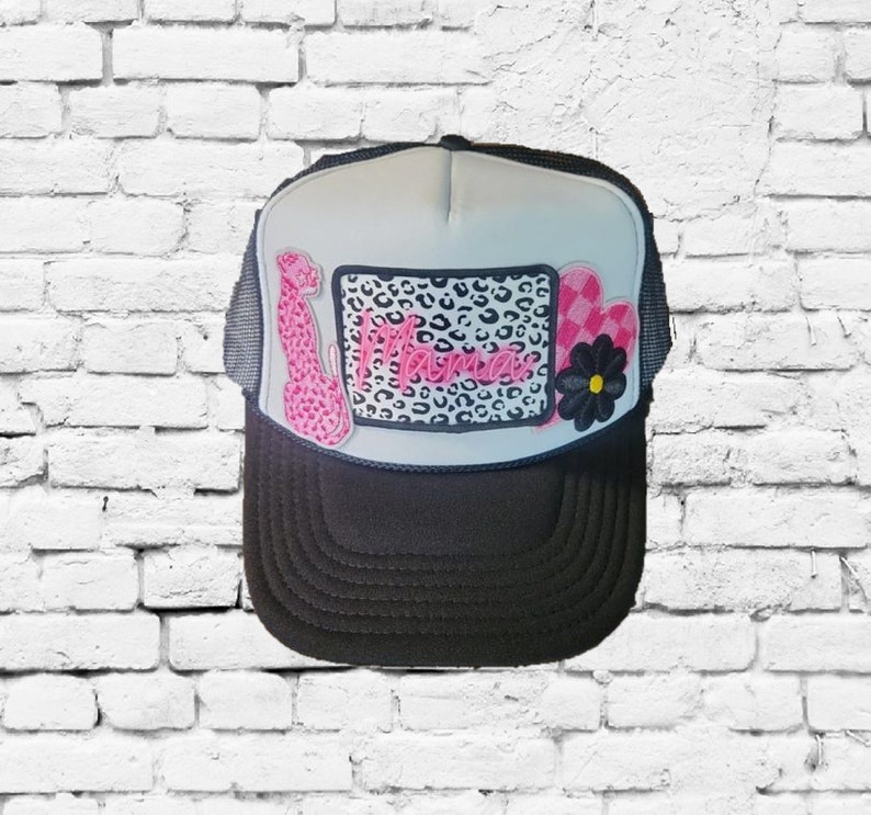 Mama Leopard Patch Trucker Hat Mesh Back Hat Snapback - Etsy