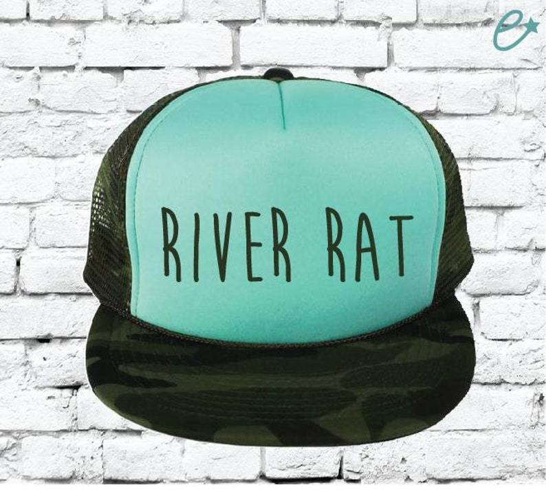 River Rat Camo Trucker Hats Mesh Back Hat Snapback Bachlorette - Etsy