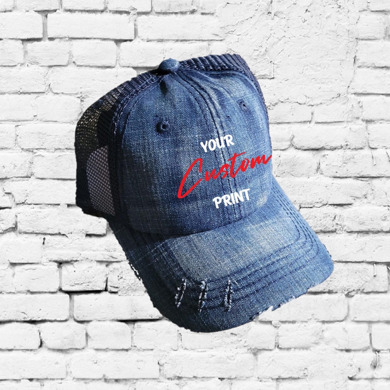 Denim Blue Hat - Etsy