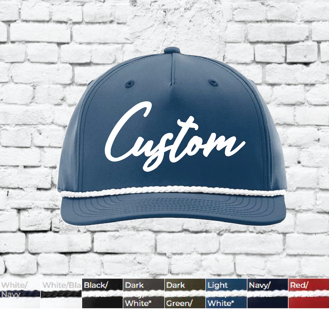 Custom Embroidery Hat Richardson Performance With Rope Cap - 258 - Etsy