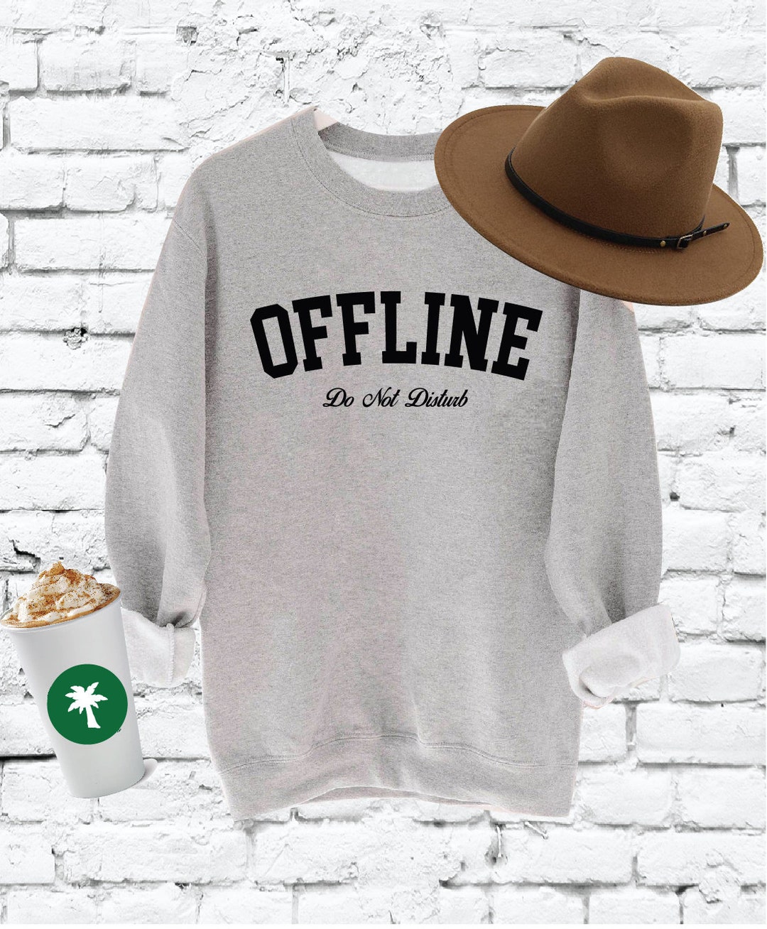 Offline Do Not Disturb Custom Color Print Pullover Sweatshirt Funny ...
