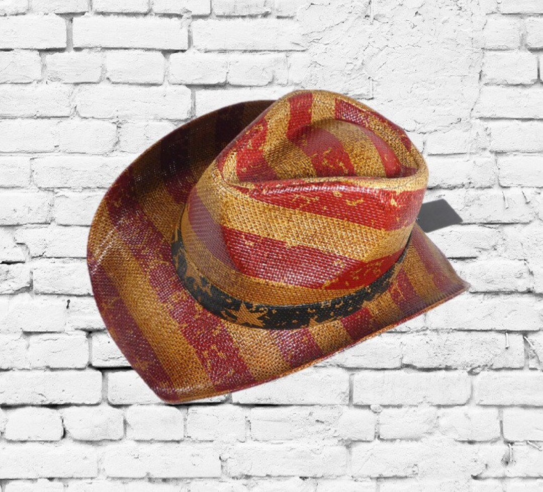 Custom Band American Flag Hat Vintage Cowboy Style Unisex Hat - Etsy