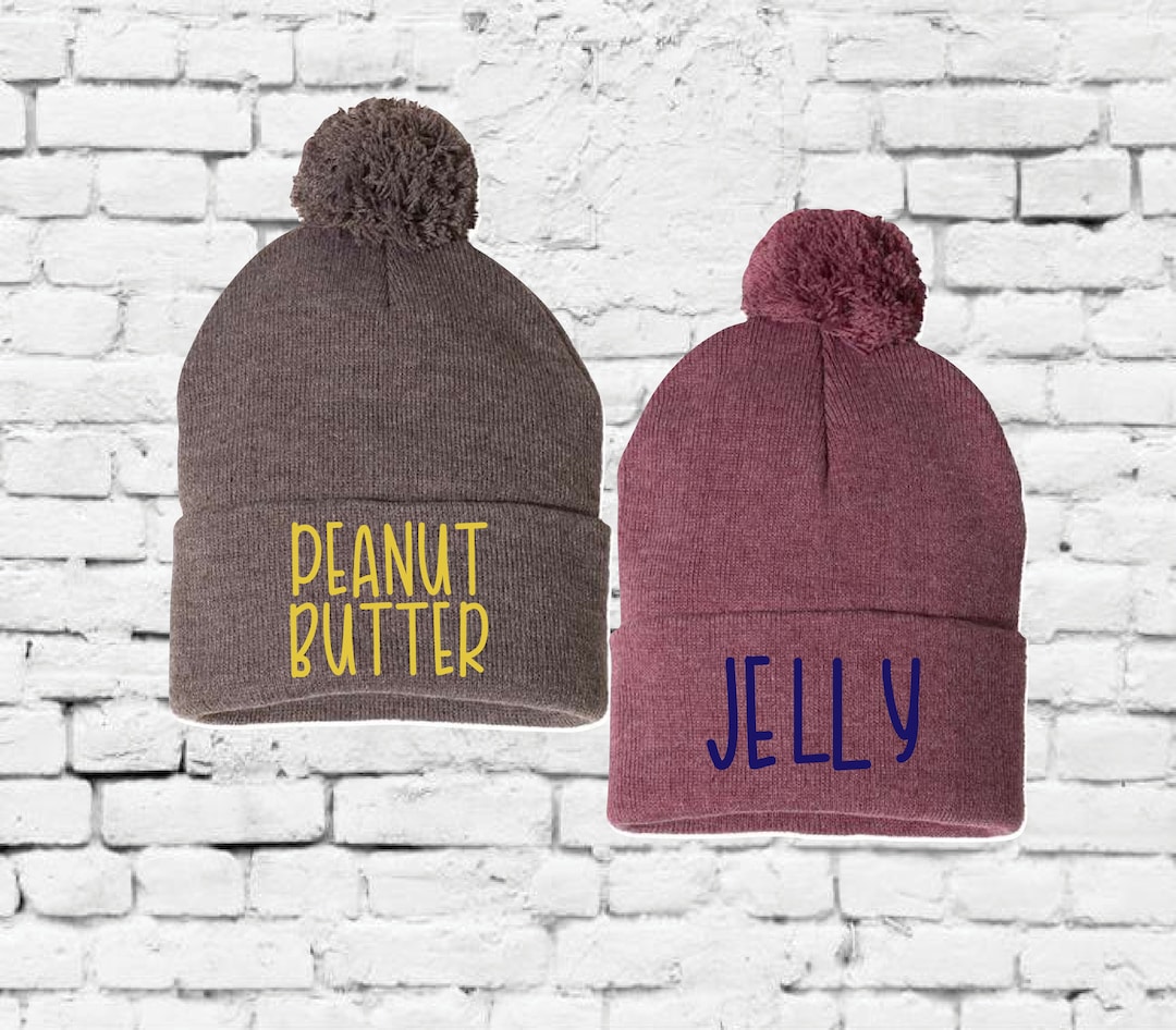 Peanut Butter and Jelly Beanies Knit Hats Gift for Couples Wife or ...