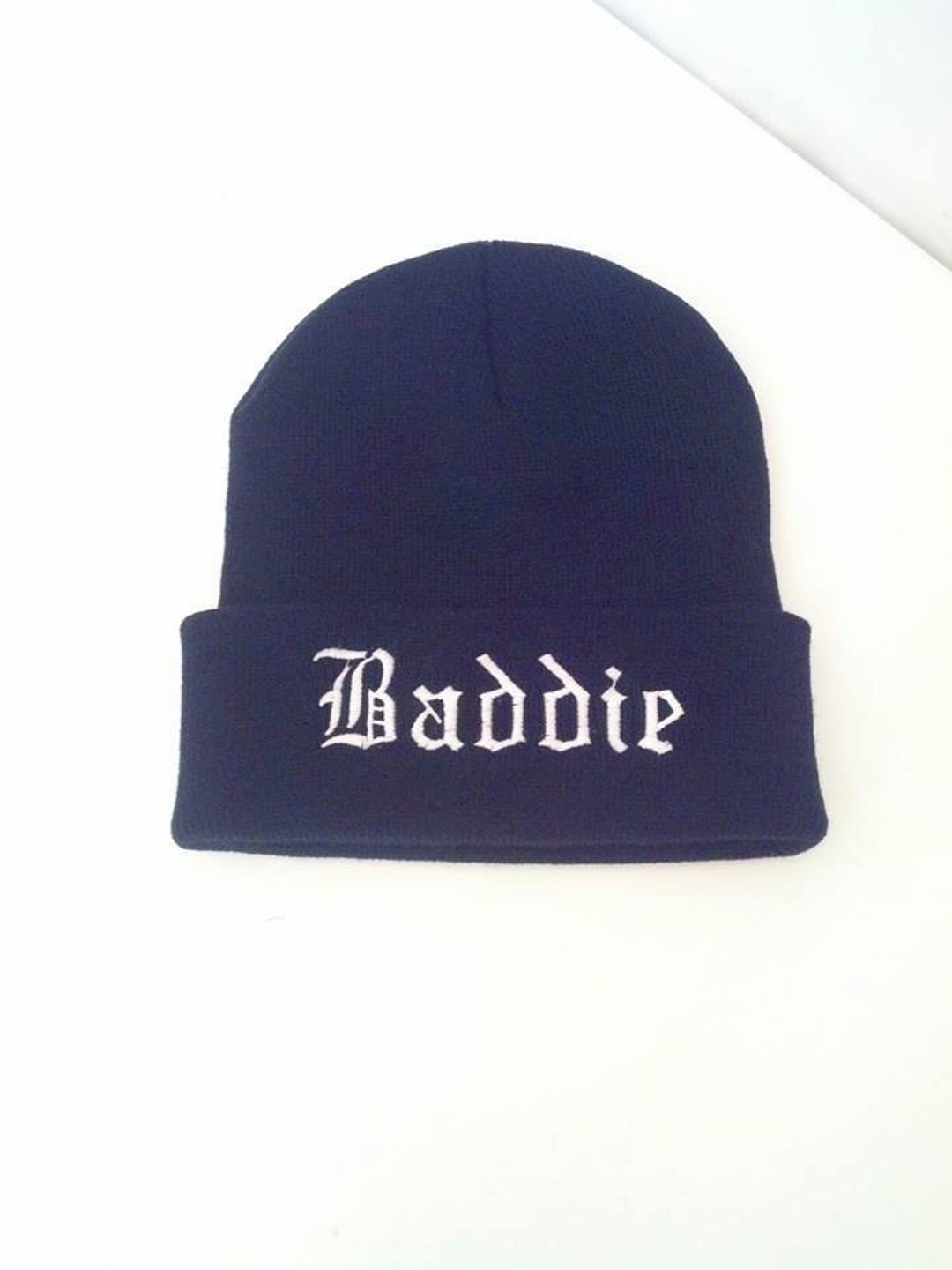 Baddie Beanie Bad Custom Embroidery Color Knit Hat Fold Beanie Wife Hat ...
