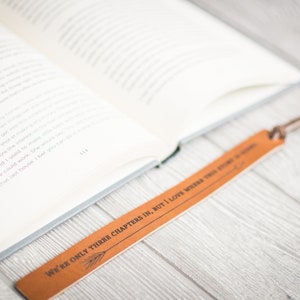Custom Bookmark, Leather Book Mark, Anniversary Gift, Reader Gift, Gift ...