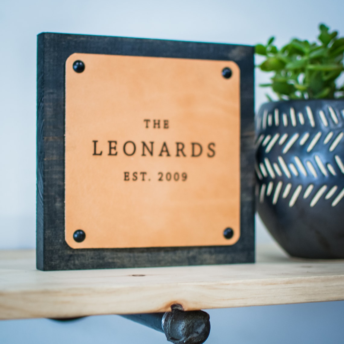 Custom Leather Home Decor Sign Personalized Gift Gift for | Etsy