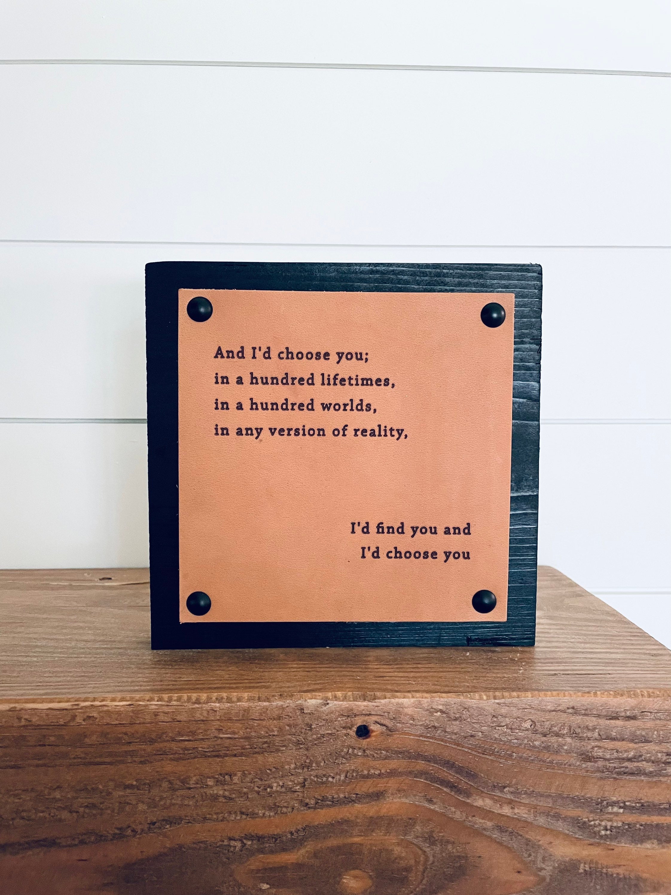 Custom Leather Home Decor Sign Personalized Gift Gift for - Etsy