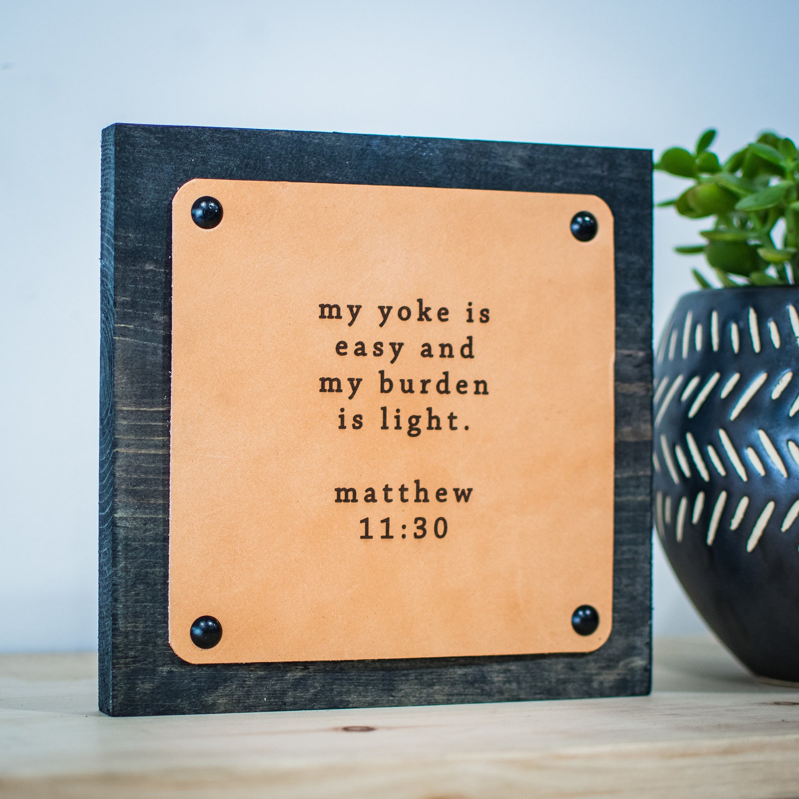 Custom Leather Home Decor Sign Personalized Gift Gift for - Etsy