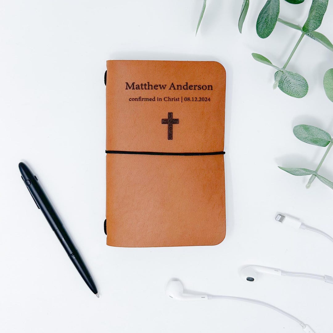 Boy Confirmation Gift, Handmade Leather Journal That Can Be ...