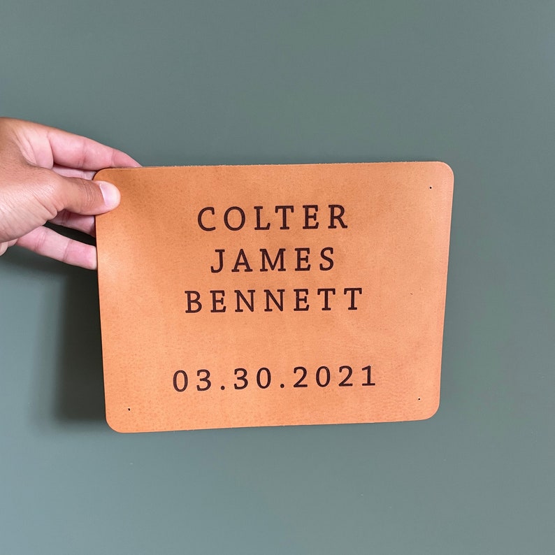 Custom Leather Home Decor Sign Personalized Gift Gift for - Etsy
