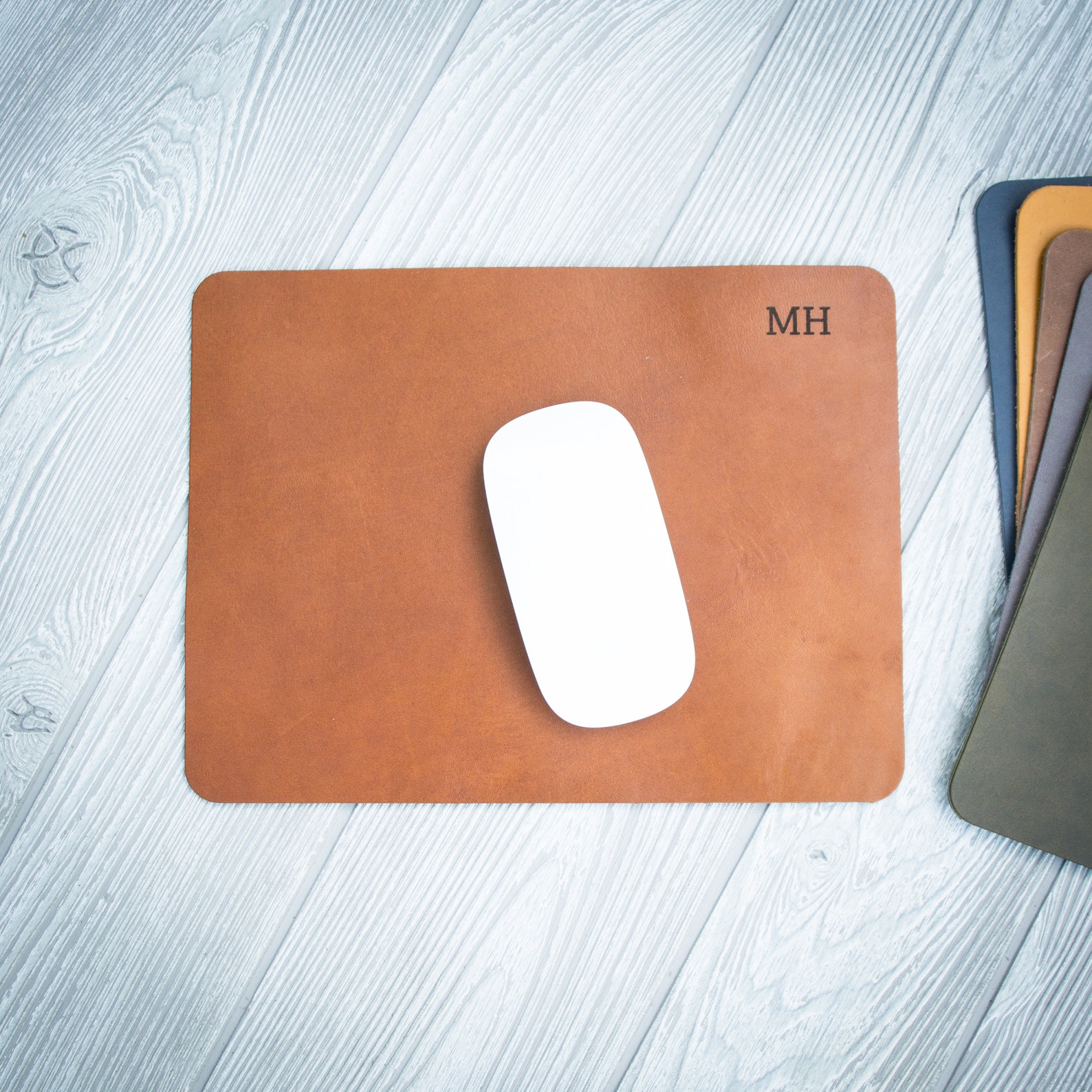 Personalized Leather Mousepad, Custom Leather Mousepad, 3 Year ...