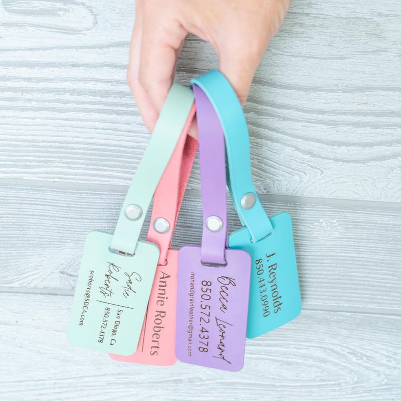 Leather Tag Made by Mom - Etsy