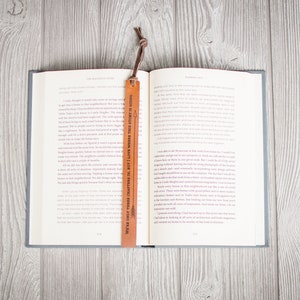 Custom Bookmark, Leather Book Mark, Anniversary Gift, Reader Gift, Gift ...